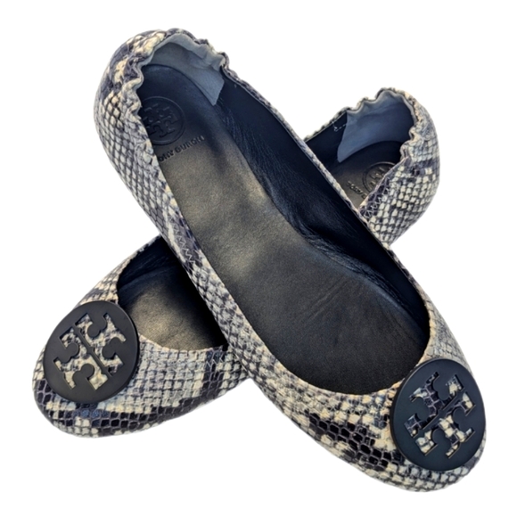 Tory Burch | Shoes | Tory Burch Minnie Roccia Snake Python Ballet Flats ...